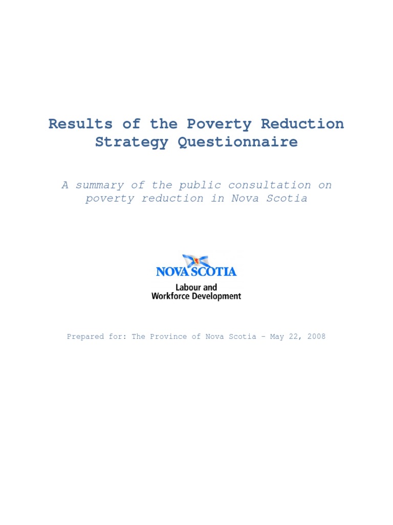 Report On Poverty Survey | PDF | Poverty | Poverty & Homelessness