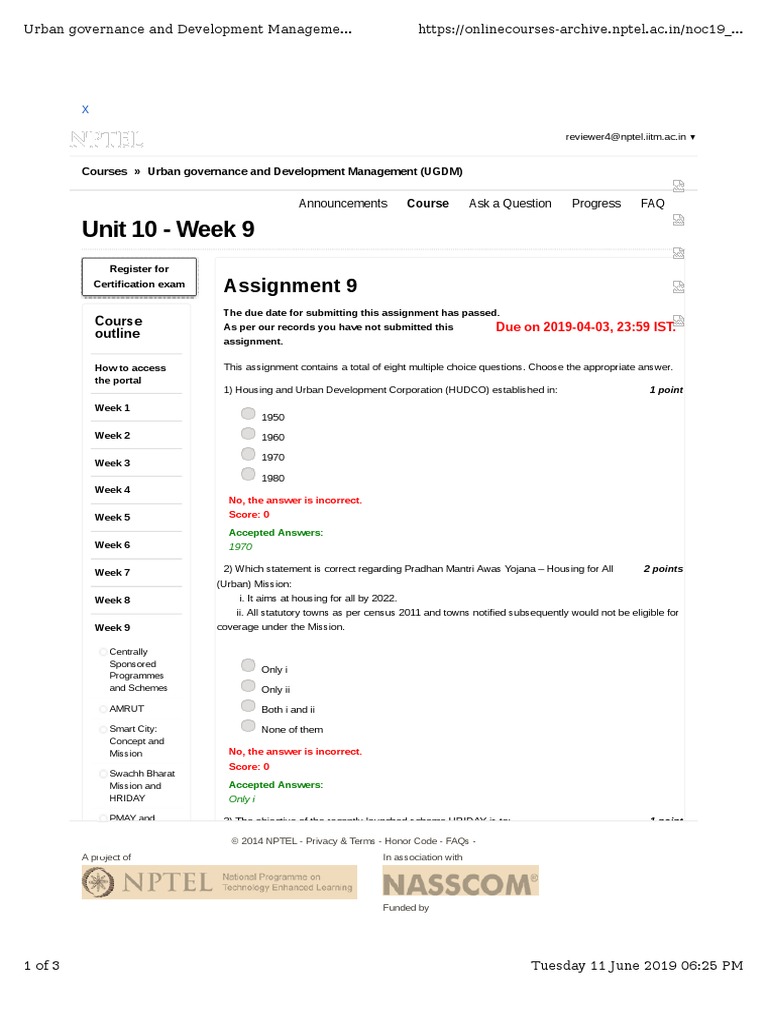 Unit 10 - Week 9: Assignment 9 | PDF