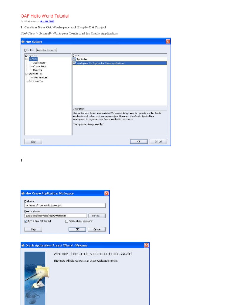 ORACLE OAF Tutorial | PDF | Software | Software Development