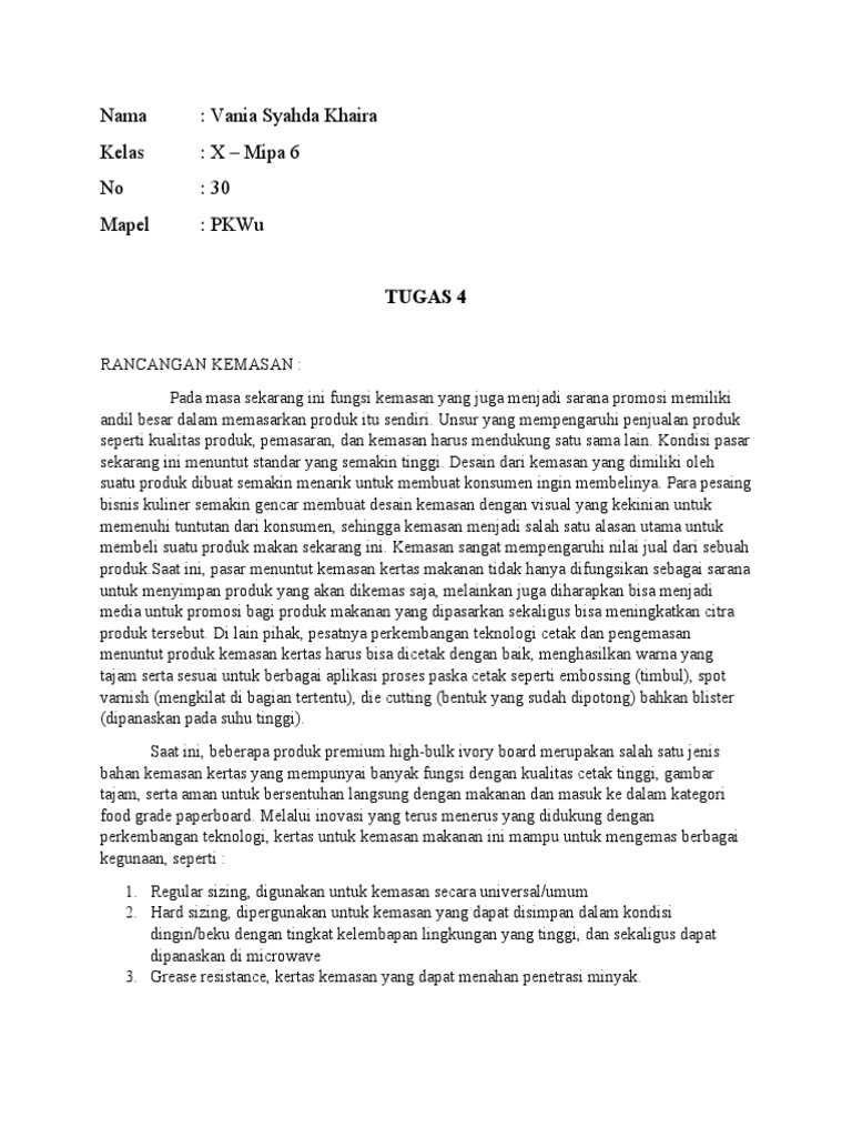 Vania Syahda - X Mipa 6 - T.4 | PDF | Kesehatan Holistik