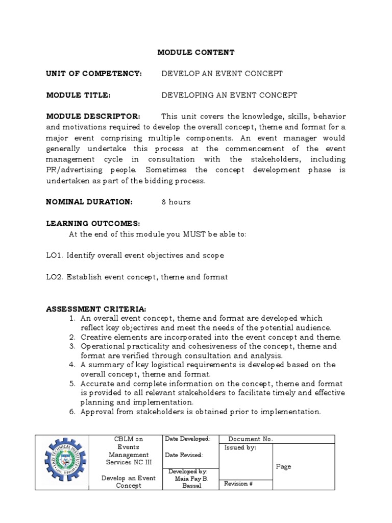 Developing an Effective Event Concept: A Comprehensive Guide to ...