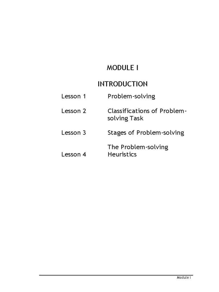 Module 1 Problem Solving Ryan Cerveza | PDF | Heuristic | Cognition