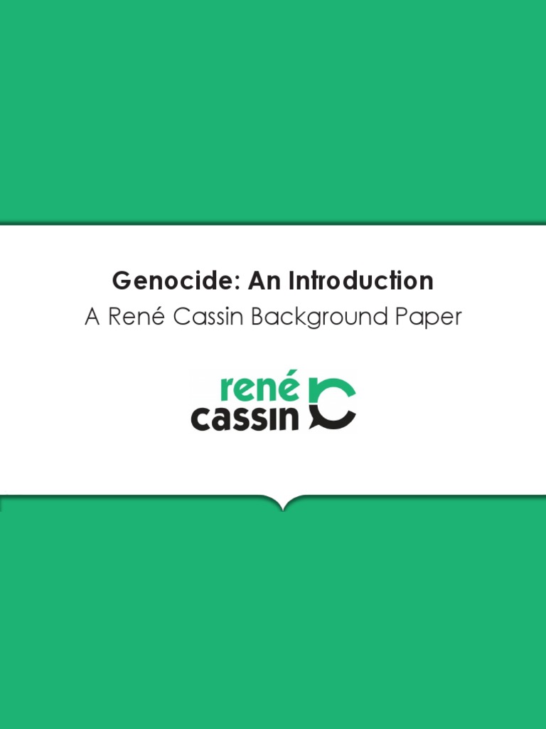 Genocide: An Introduction: A René Cassin Background Paper | PDF ...
