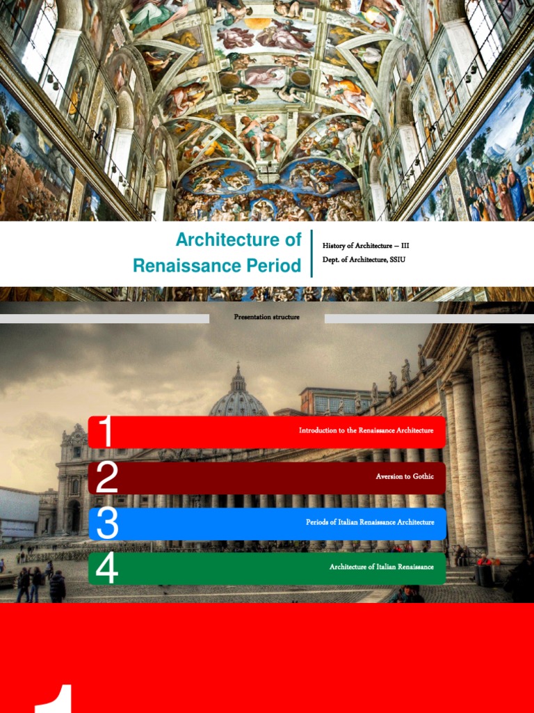 Architecture of Renaissance Period: History of Architecture - III Dept ...