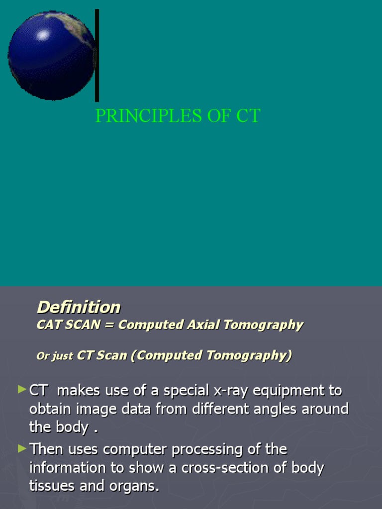 Principles of CT | PDF | Ct Scan | Imaging