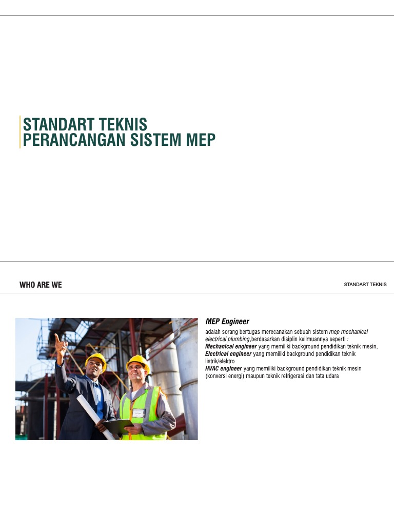 Standart Teknis Mep 2 | PDF | Teknologi & Rekayasa