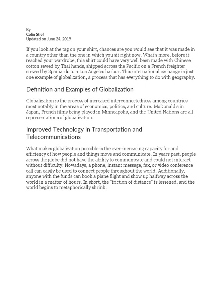 How globalization impacts international trade through improved ...
