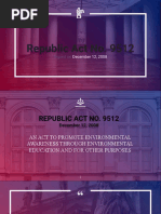 Ra 9512 - Environmental Education Act | PDF | Environmentalism ...
