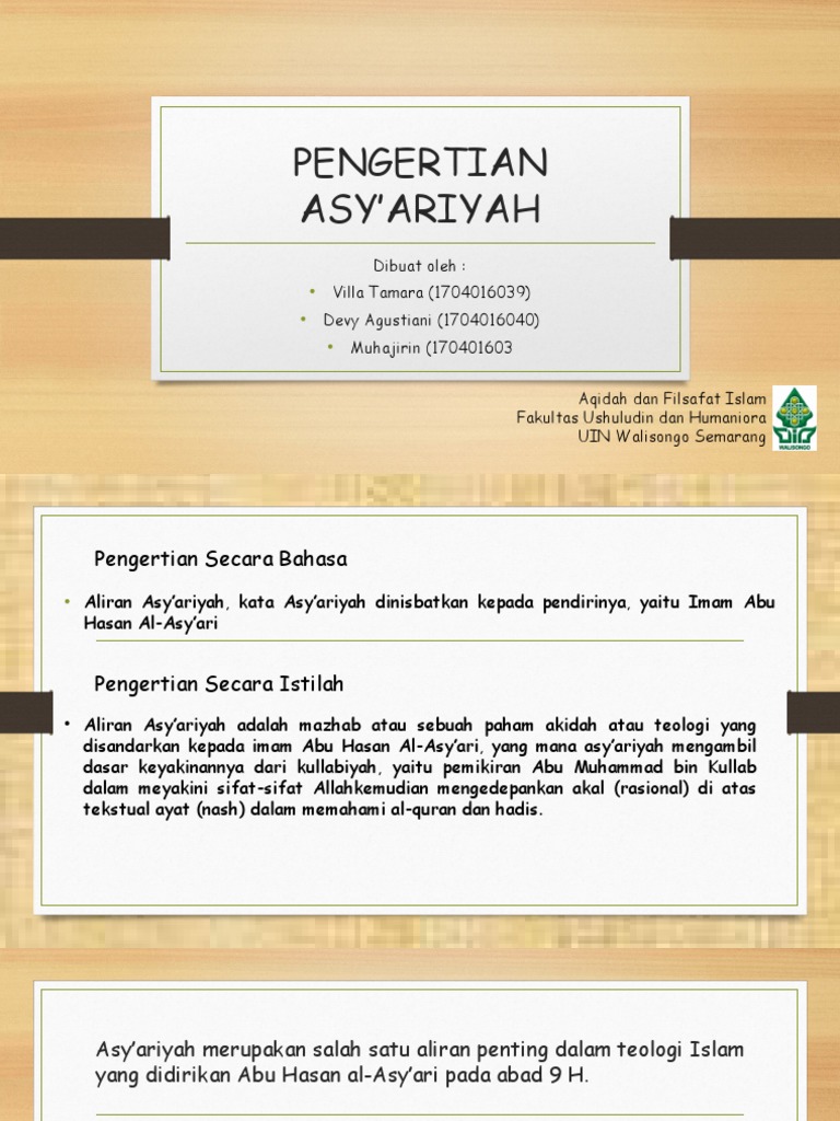 Pengertian Asy'ariyah | PDF