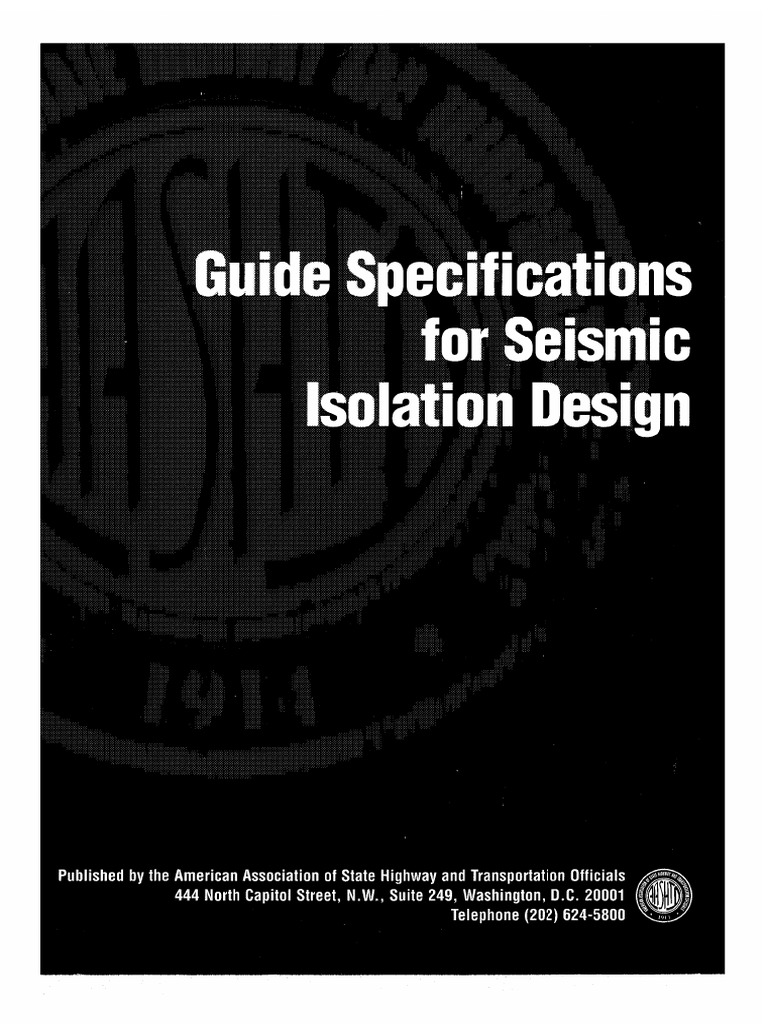 Guide Specifications For Seismic Isolation Design Pdf