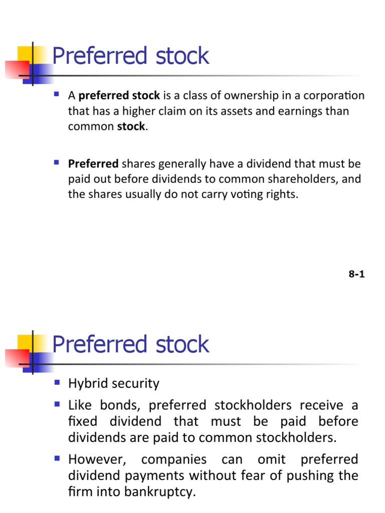 Preferred Stock Valuation | PDF | Stocks | Preferred Stock