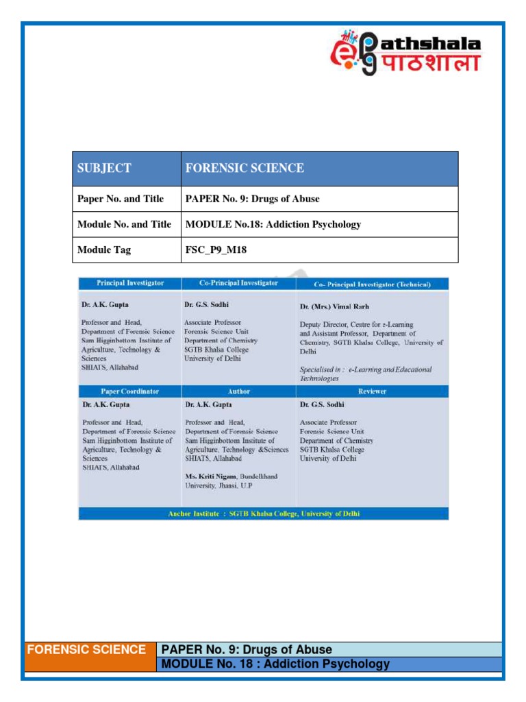 Unit 5 - Drug Psychology | PDF | Psychoactive Drugs | Substance Dependence