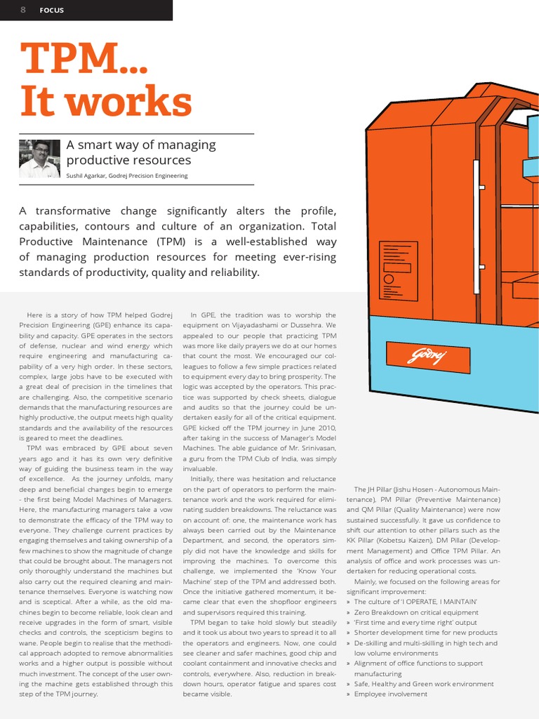 Implementing Total Productive Maintenance (TPM) to Transform Operations and Achieve Excellence ...