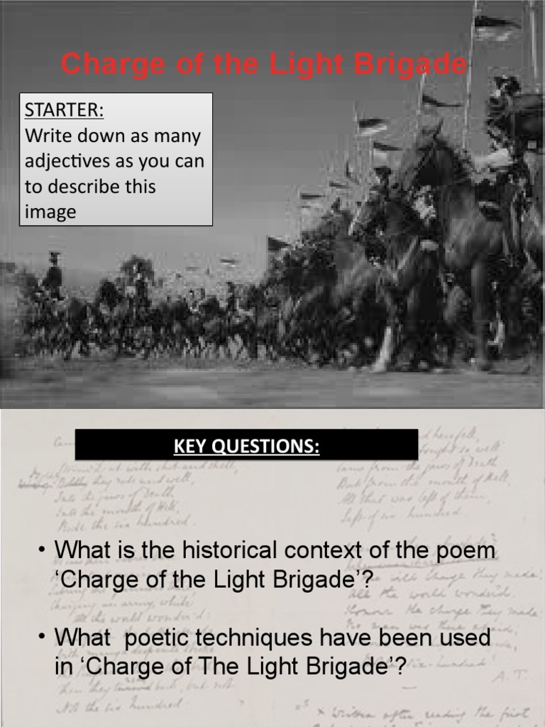 Charge of The Light Brigade Lesson 1 | PDF | Crimean War | Military