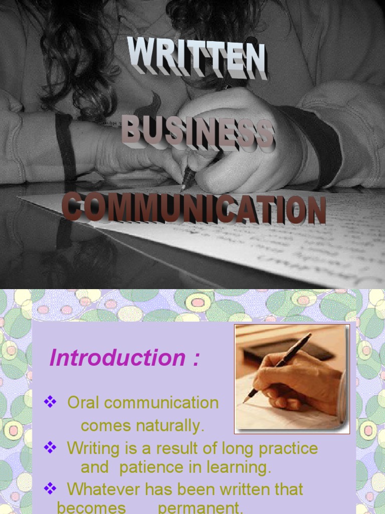 Written Communication | PDF | Communication | Word