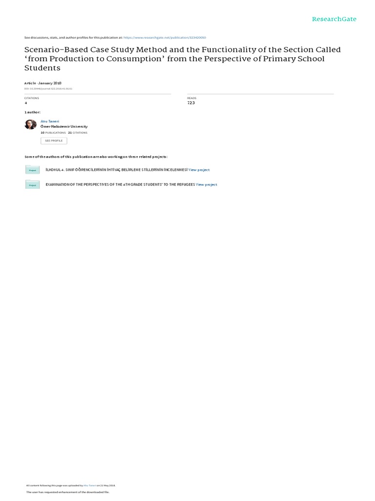 Scenario-Based Case Study Method and The Functiona | PDF | Learning ...