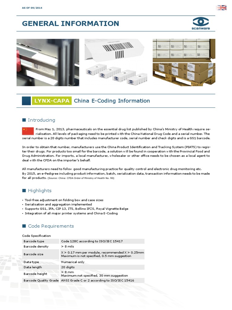 China E Coding en | PDF | Barcode | Information