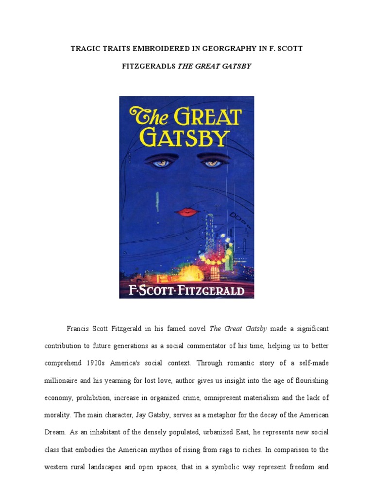The Great Gatsby Essay (Luka Pejic) | PDF | The Great Gatsby | F. Scott ...