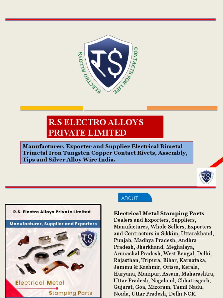 Electrical Metal Stamping Parts Dealers and Exporters India | PDF