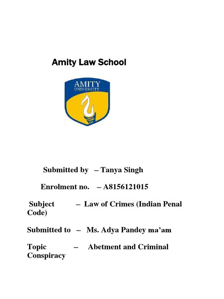 Ipc Assignment-Converted 2 | PDF | Aiding And Abetting | Conspiracy (Criminal)