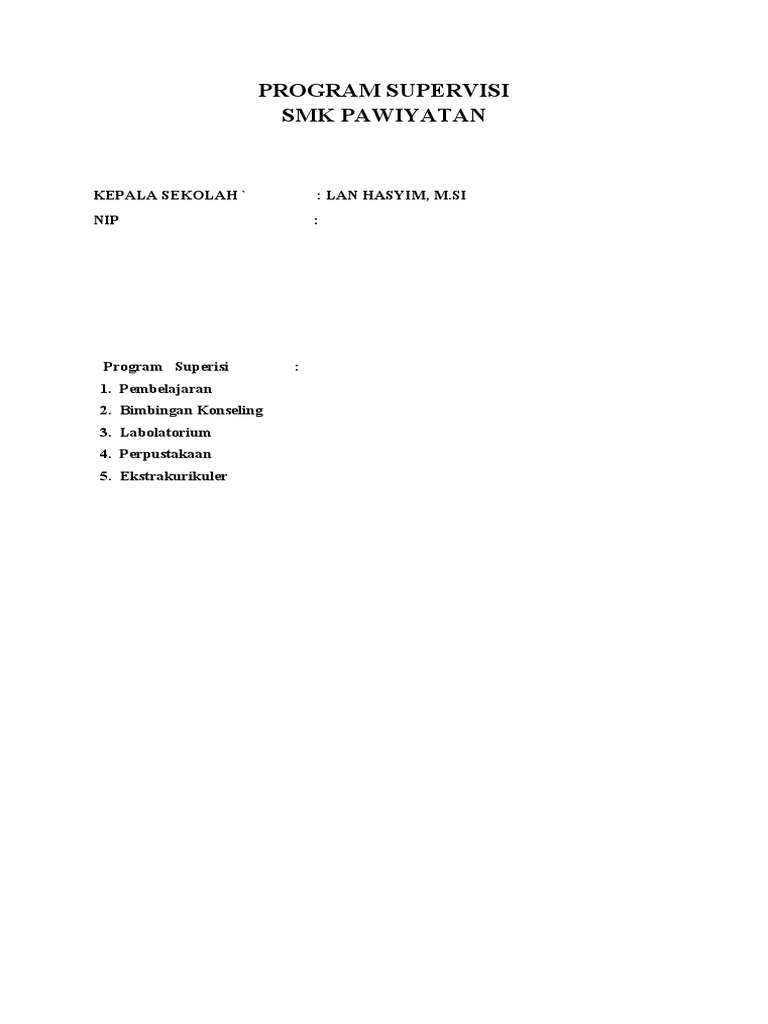 Laporan Hasil Evaluasi Program Supervisi Guru Dan Tenaga Kependidikan | PDF