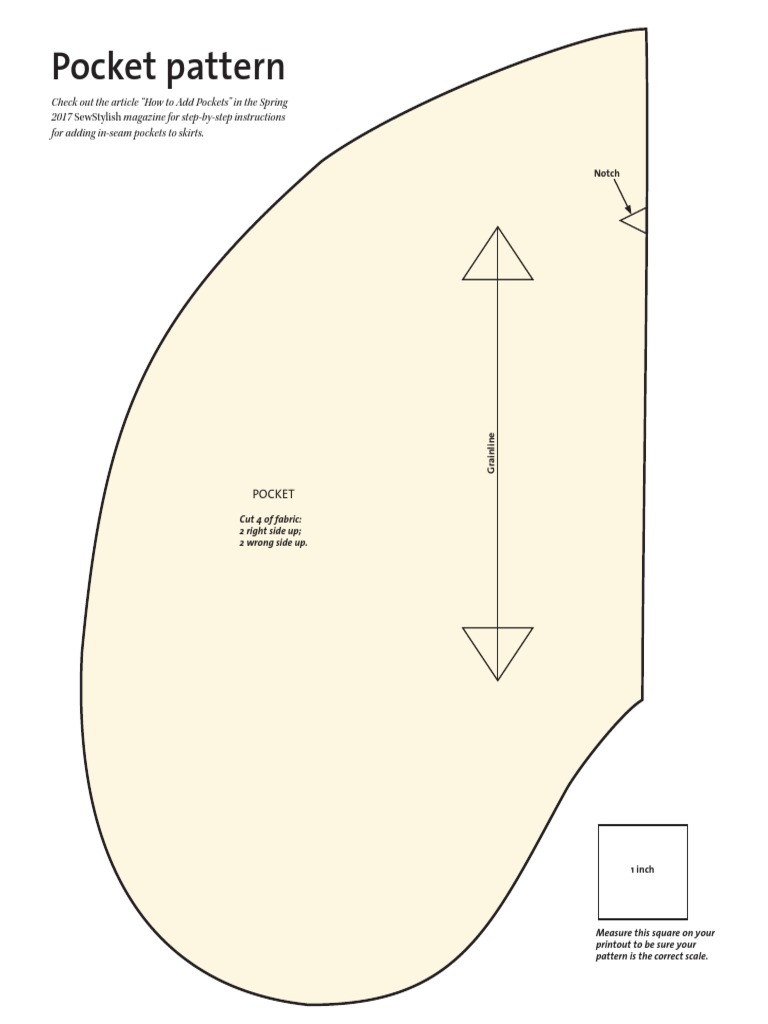 SewStylish Magazine Free Pocket Pattern | PDF