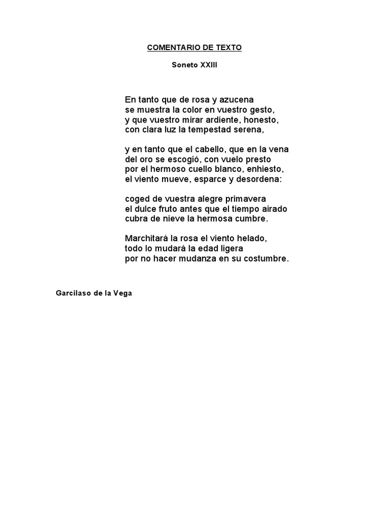 Soneto XIII Garcilaso | PDF