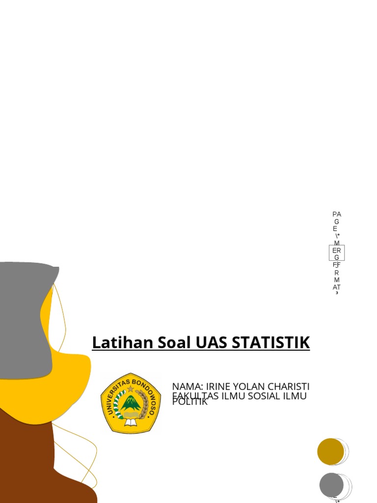 LATIHAN SOAL UAS Statistik S1 | PDF