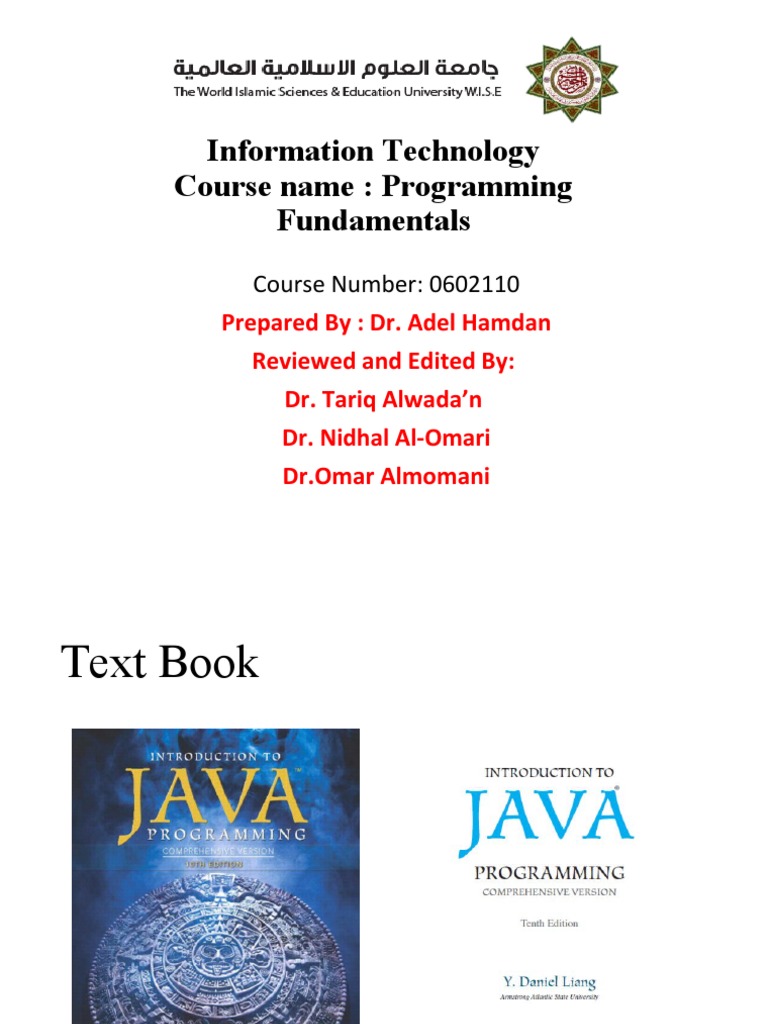 01 - Programming Fundamentals Introduction and Basic Syntax | PDF ...