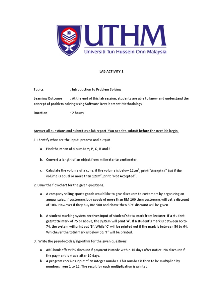 Lab Activity 1 | PDF