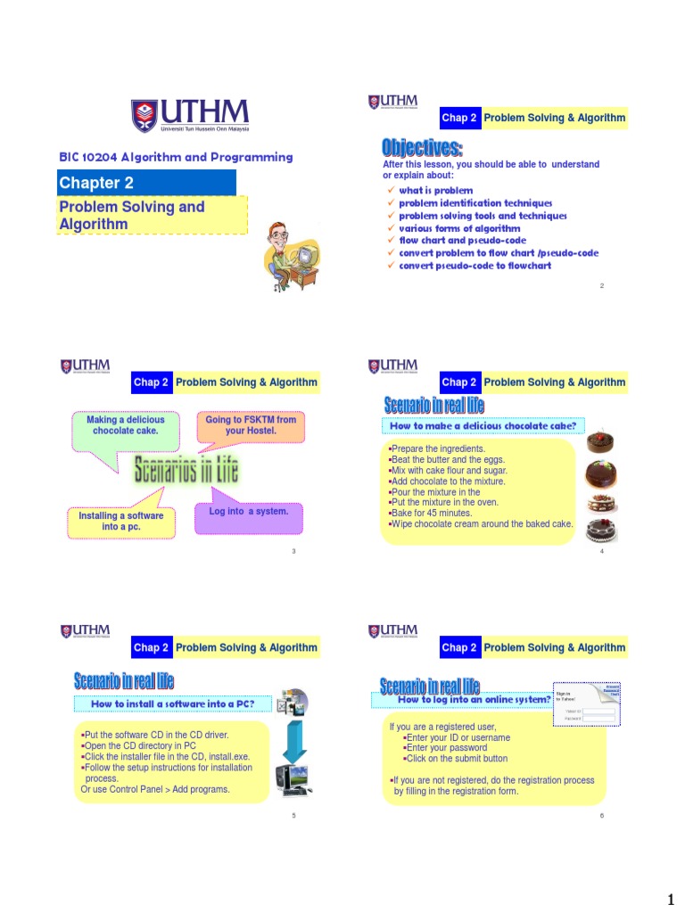 Bic 10204 Chapter 2 Problem Solving And Algorithm Pdf Algorithms Computer Programming