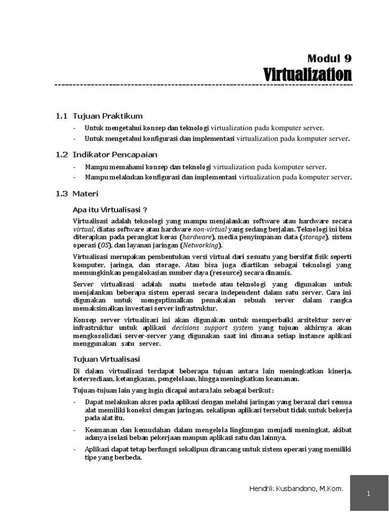 PAJ 09 - Virtualization | PDF | Bisnis