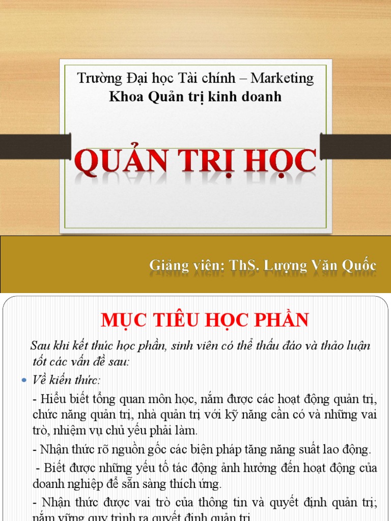 2020 Slide Bai Giang QTH | PDF