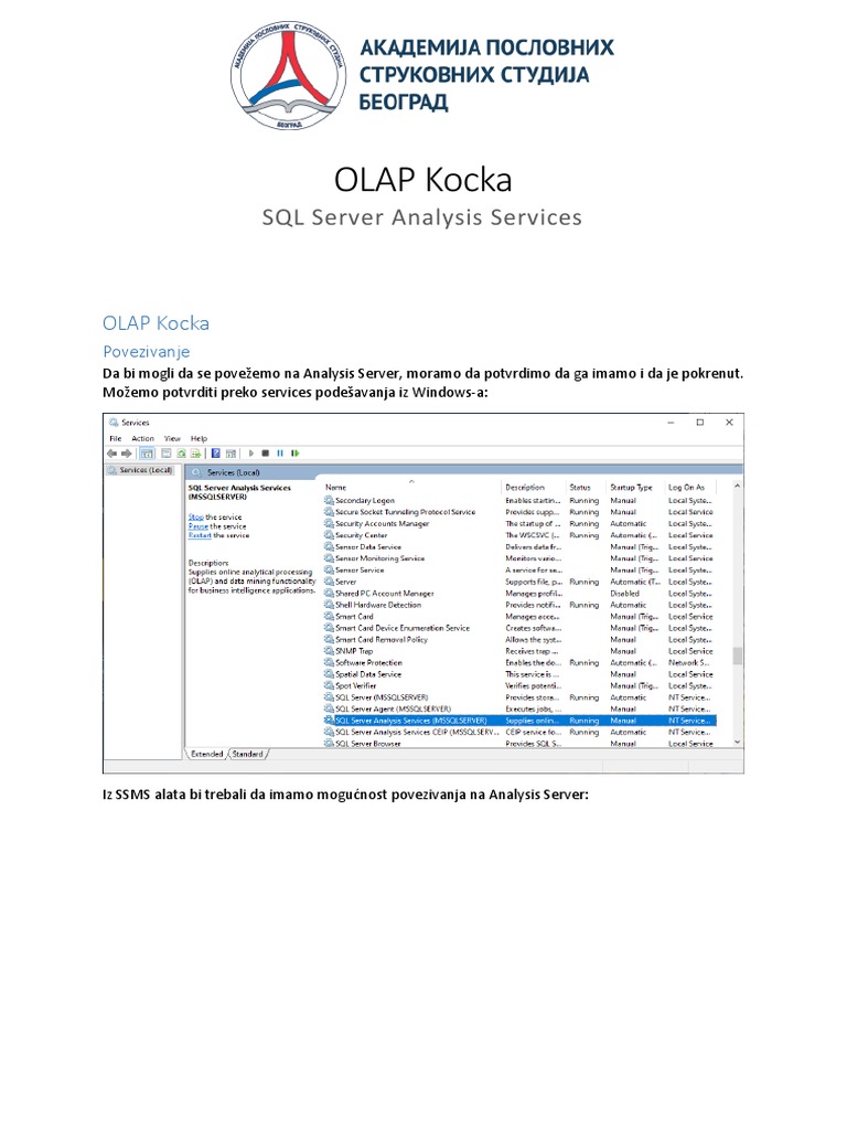 SQL Server Analysis Services - Kreiranje Olap-Kocke | PDF