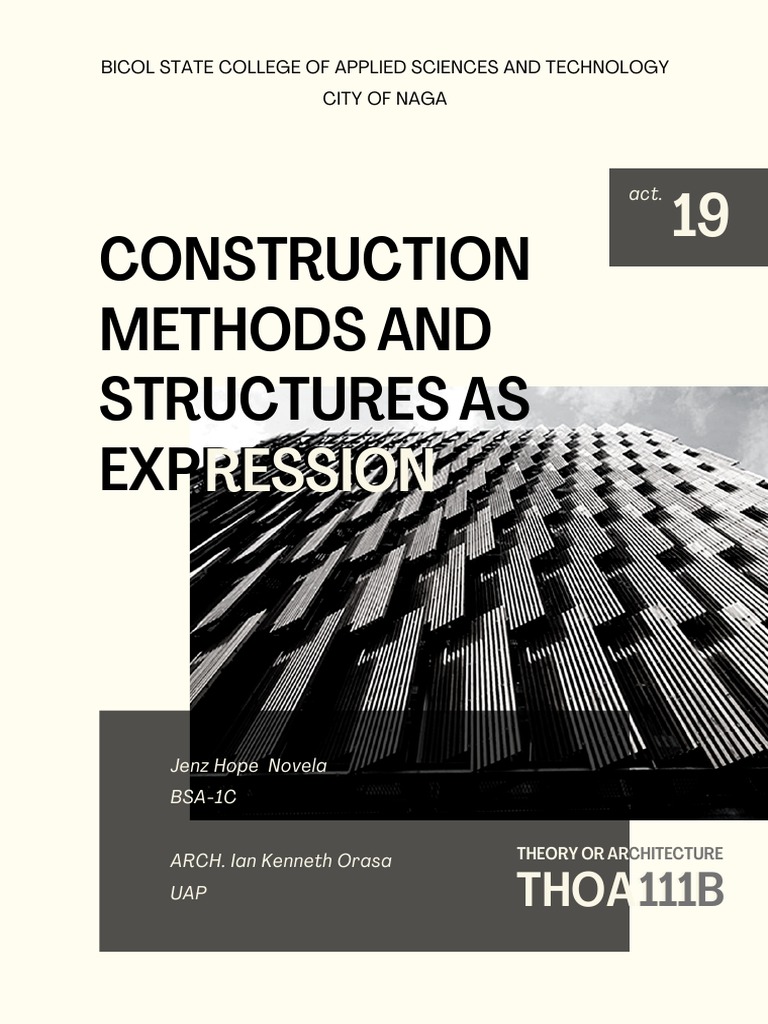 Construction Methods and Structures As Expression | PDF | Framing (Construction) | Concrete
