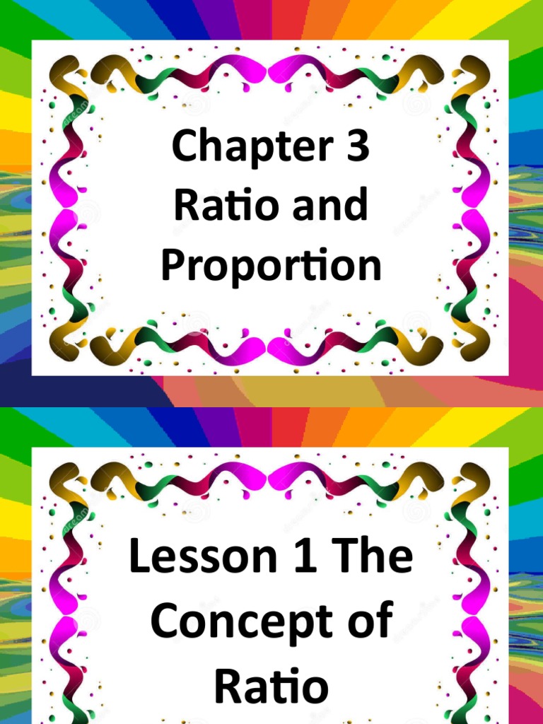 Chapter 3 Lesson 1 Ratio | PDF | Teaching Methods & Materials