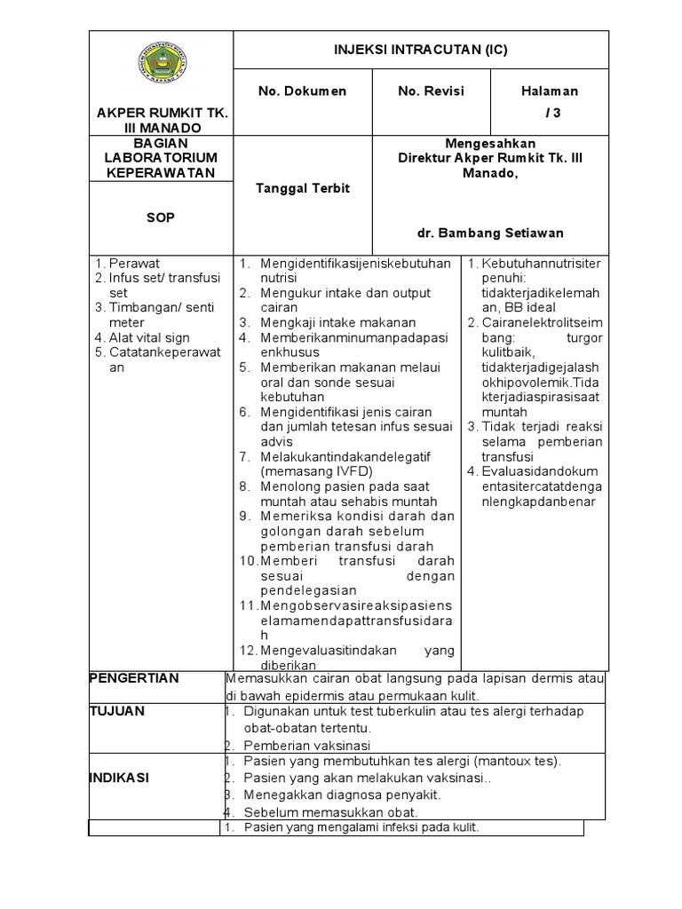 INJEKSI INTRACUTAN (IC) Ok | PDF