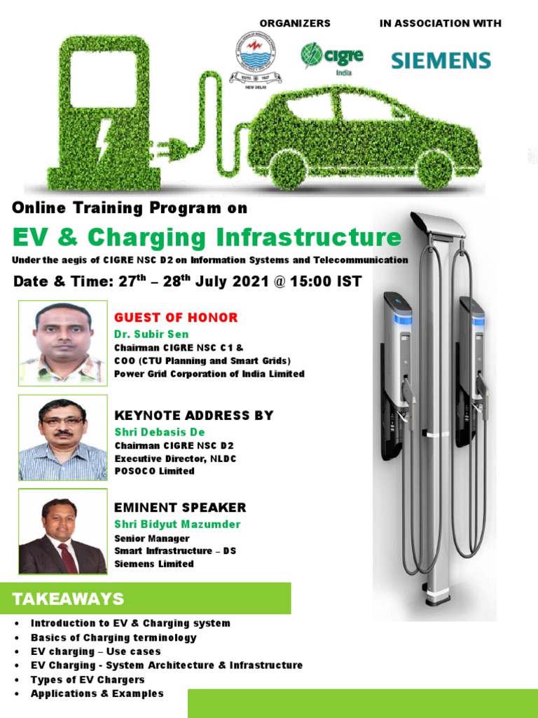 EV & Charging Infrastructure: Online Training Program On | PDF