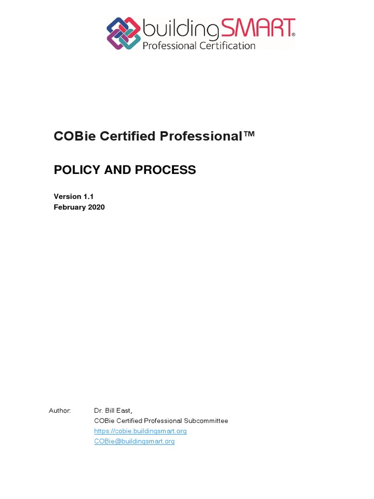 COBie Certified Professional™ Policy | PDF | Test (Assessment ...