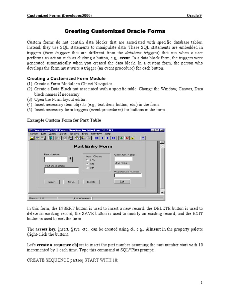 Customized Oracle Forms | PDF | Pl/Sql | Subroutine