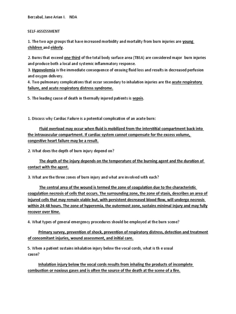 Burn Activities | Download Free PDF | Burn | Respiratory System