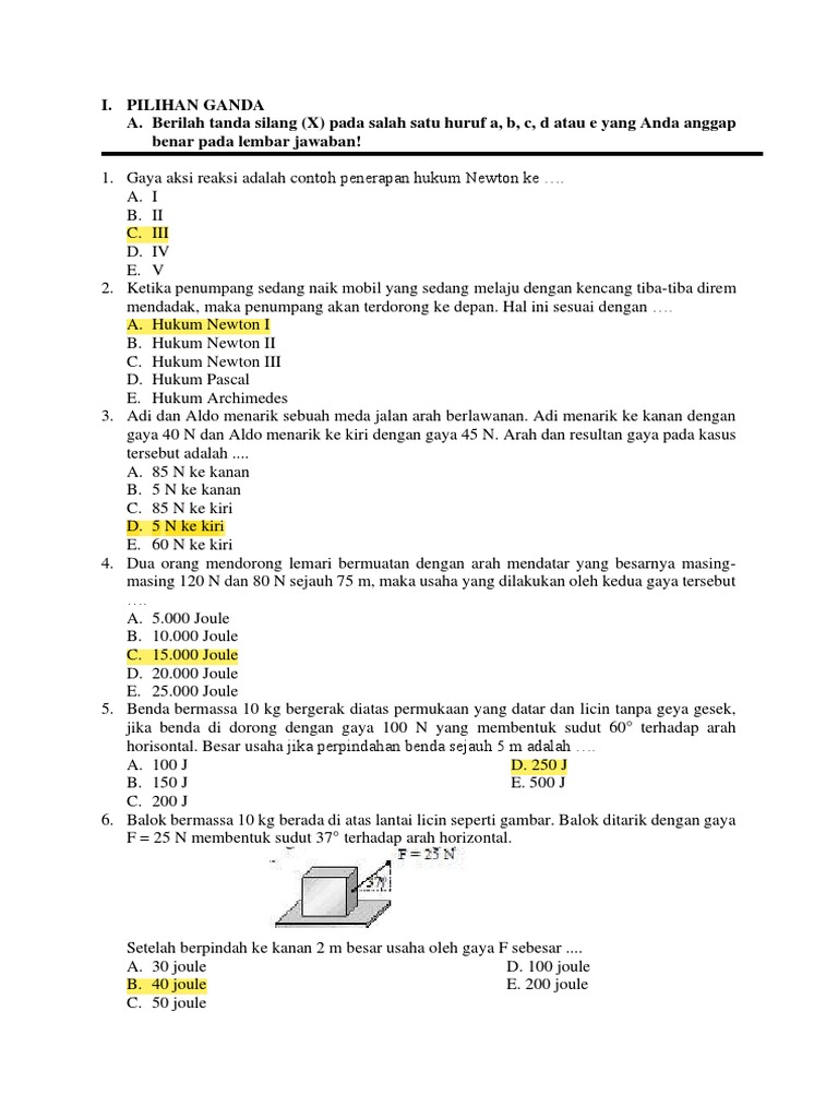 Latihan Uas Ganjil Fisika 2021 | PDF | Metode & Bahan Ajar | Sains & Matematika