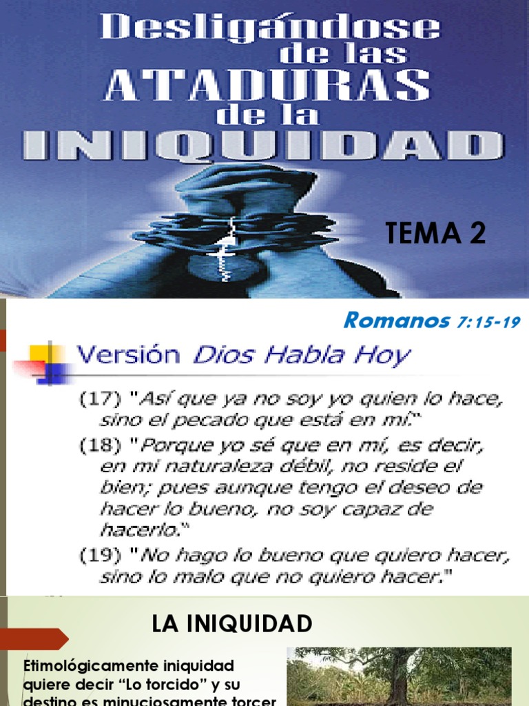 Lección 2 Iniquidad | PDF | Pecado | Oración