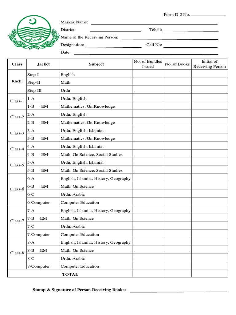 Form D2 D3 D4 For Books by MALIK NAVEED - PDF Version 1 | PDF ...