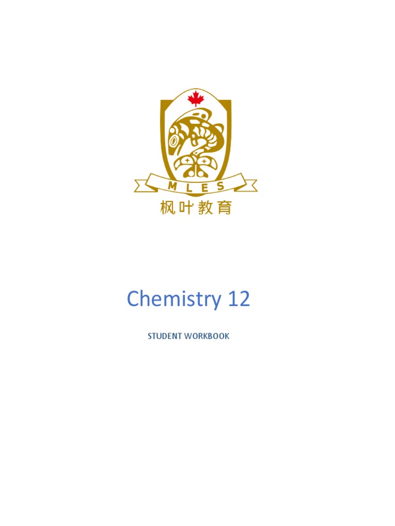 Chemistry 12 Student Workbook | PDF | Experiment | Ph