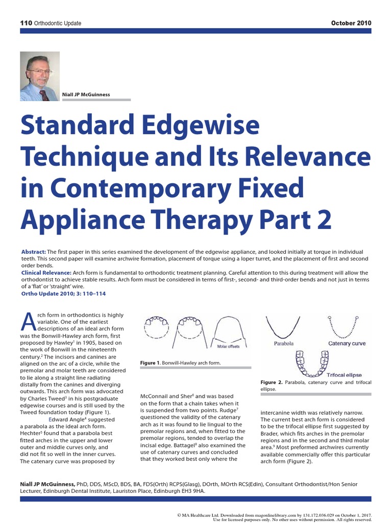 Standard Edgewise 2 | PDF | Orthodontics | Tooth