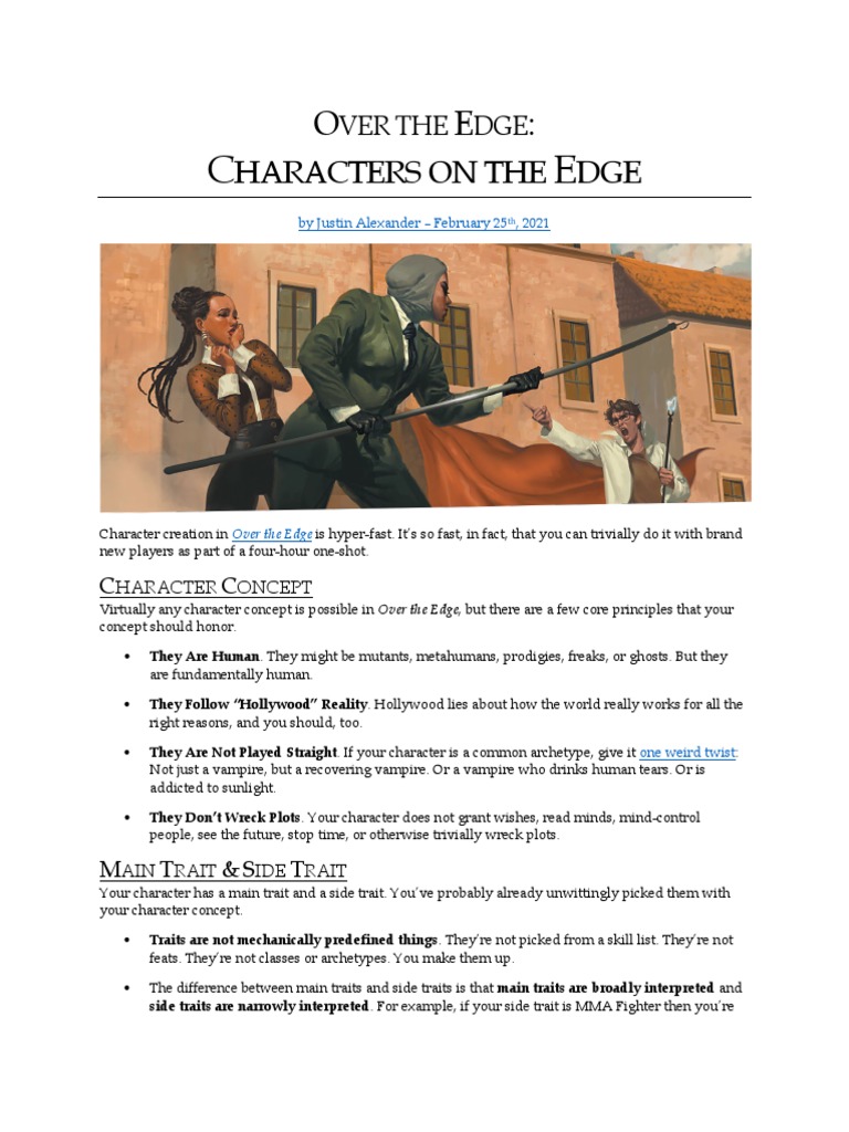Over The Edge - Characters On The Edge | PDF