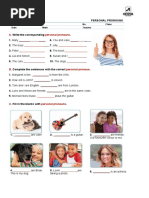 Pronombres Personales Online Exercise For 5º Primaria Live Worksheets ...