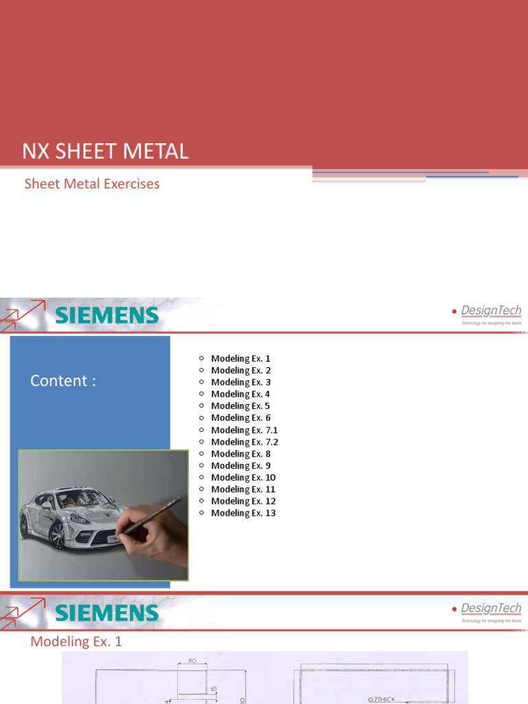 NX Sheet Metal Modeling Exercises | PDF | Teaching Methods & Materials ...