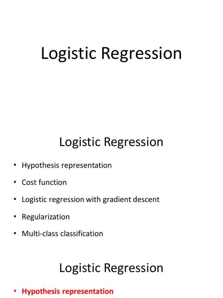 3 Logistic Regression and Regularization | Download Free PDF | Statistical Classification ...
